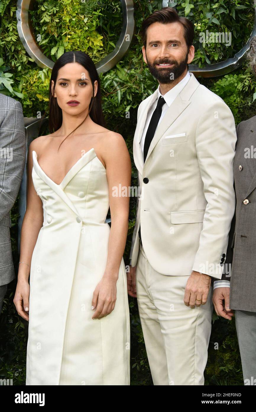 London Britain 20190528 Premiere Of Amazon`s Good Omens Pictured Adria Arjona And David